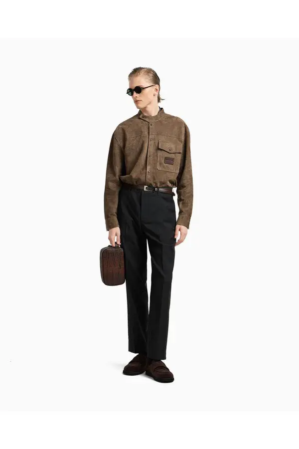 Emporio Armani Wool Poplin Chinos