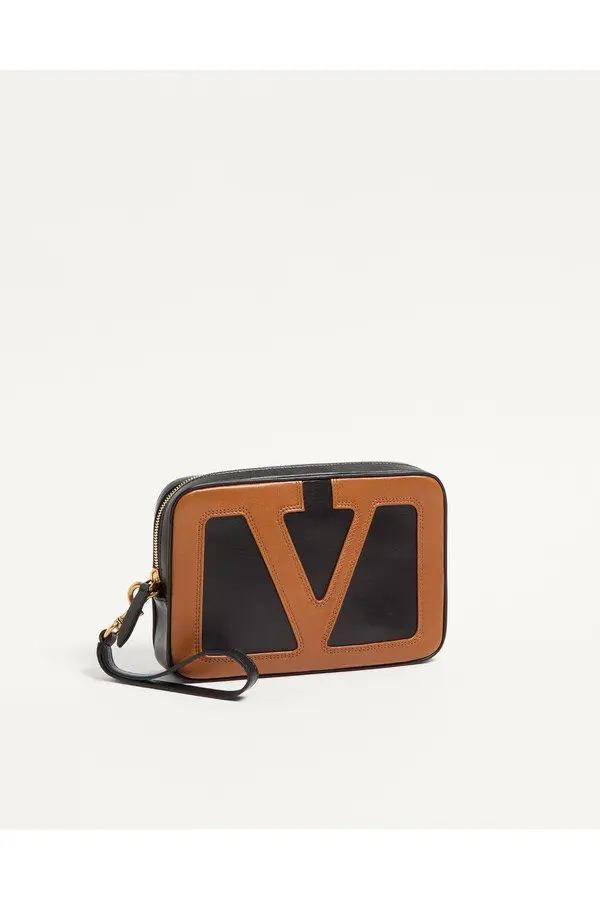 Valentino Garavani Viva Superstar Nappa Leather Pouch - Black