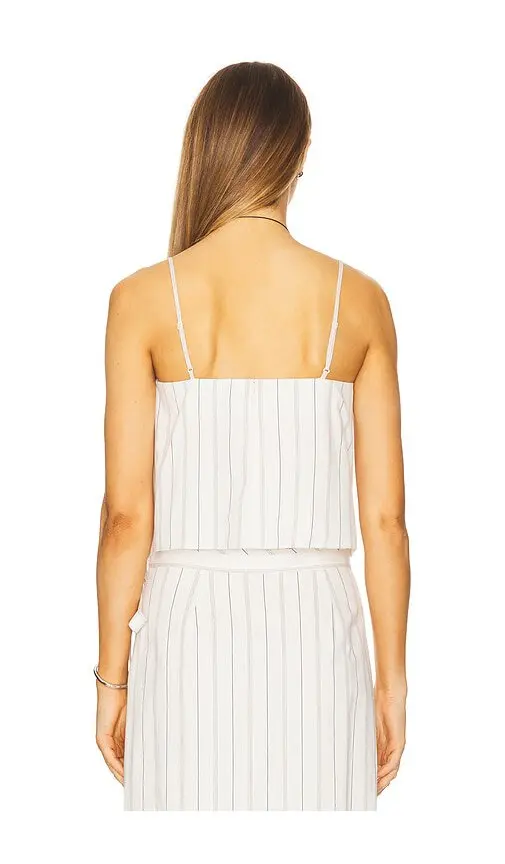 Vince Seedling Stripe Draped Front Tank