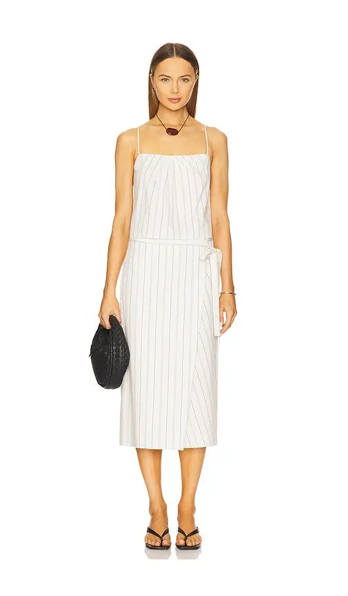 Vince Seedling Stripe Draped Front Tank