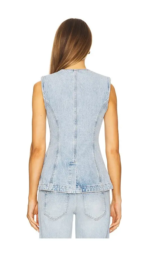 Simkhai Charley Sleeveless Button-up Top
