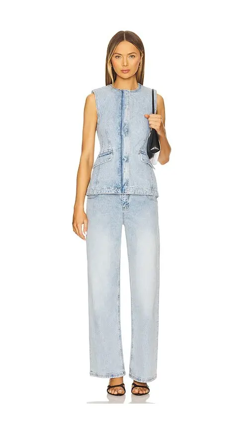 Simkhai Charley Sleeveless Button-up Top