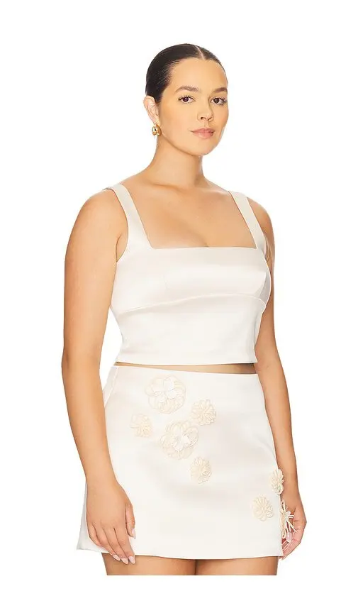 L'academie Ori Sateen Cropped Top