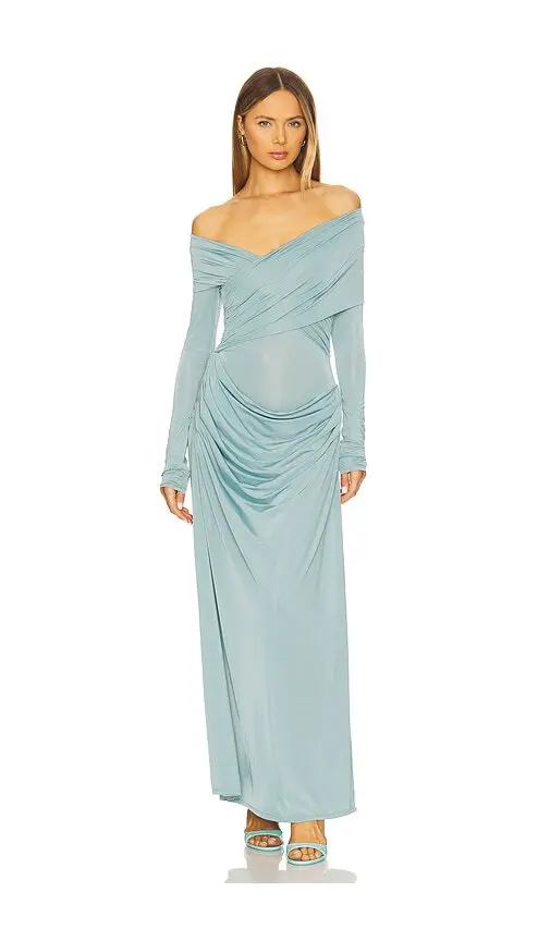 Paris Georgia Taylor Off-the-shoulder Maxi Dress