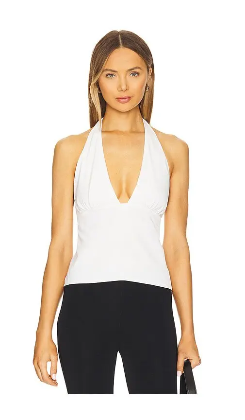 Superdown Dona Halter Top - White