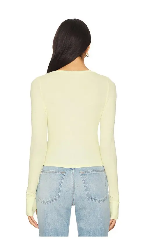 Michael Lauren Vesca Snap Front Tee - Yellow