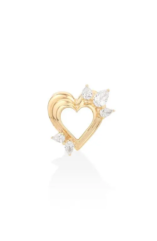 Adina Reyter 14k Gold And Lab Grown Diamond Heart Pendant - Yellow Gold