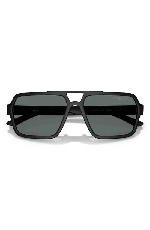 Prada 59mm Polarized Pilot Sunglasses