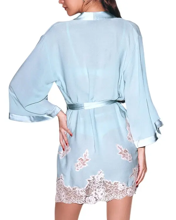 FLEUR DU MAL Lace Applique Robe - Frosted Mint