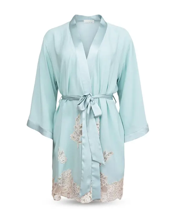 FLEUR DU MAL Lace Applique Robe - Frosted Mint