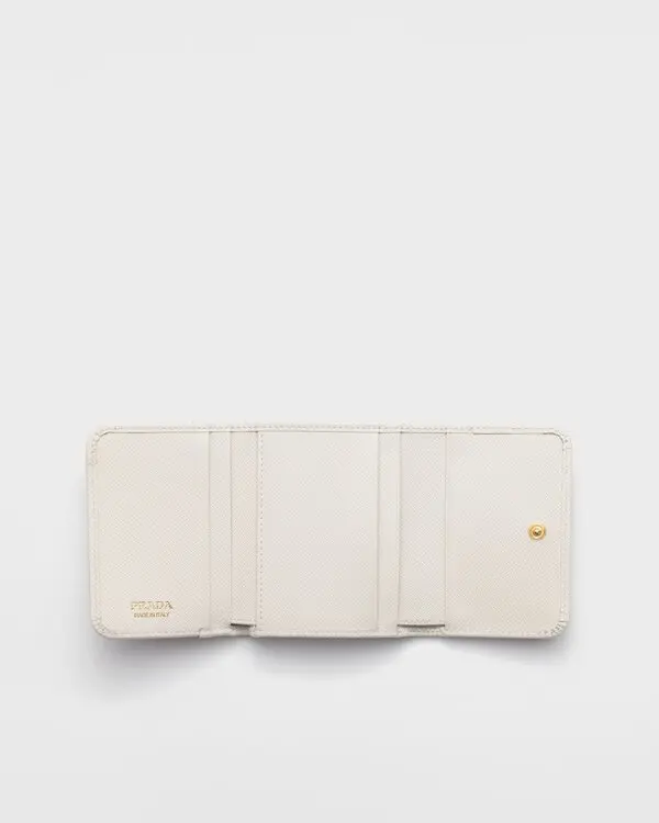 Prada Small Saffiano Leather Wallet - Neutral