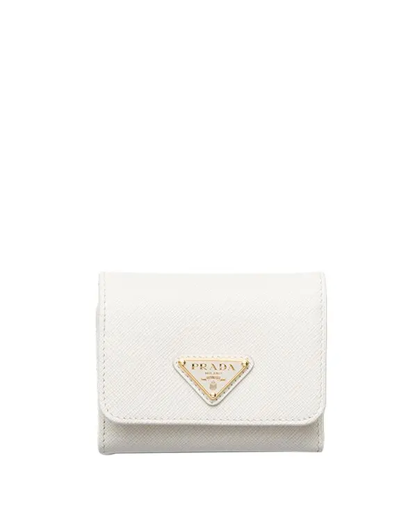 Prada Small Saffiano Leather Wallet - White