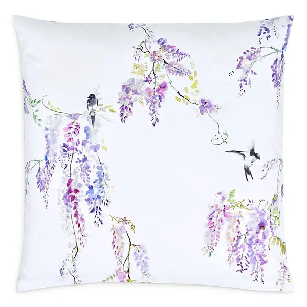 CHRISTIAN FISCHBACHER Purple Rain Floral Sateen Euro Sham - Multi