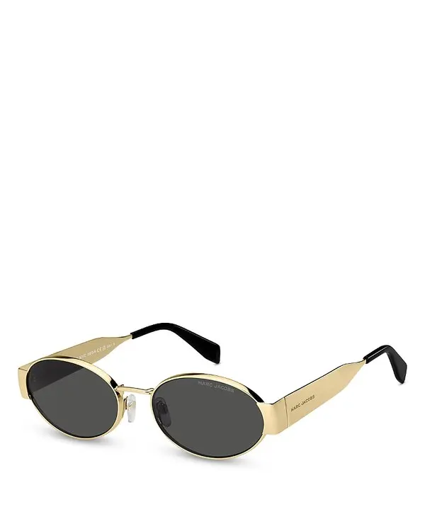 Marc Jacobs Oval Sunglasses - Gold/gray