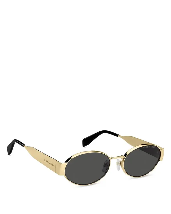 Marc Jacobs Oval Sunglasses - Gold/gray