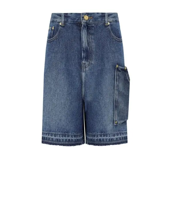 GANNI Denim Bermuda Shorts