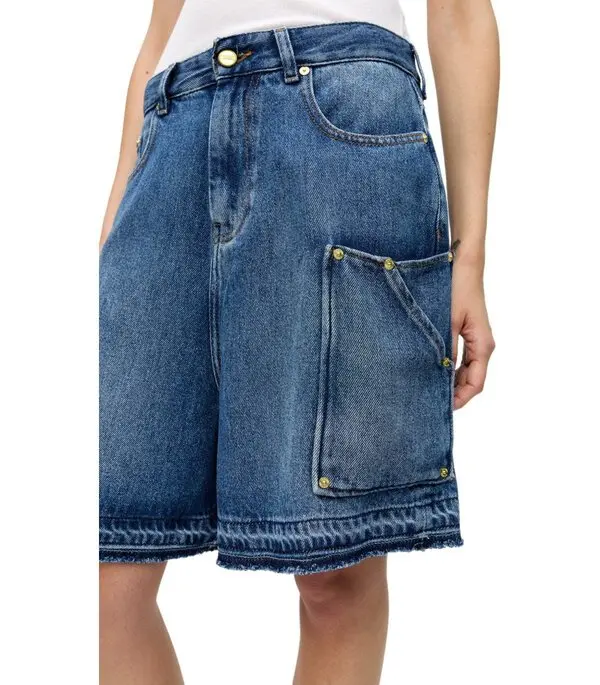 GANNI Denim Bermuda Shorts