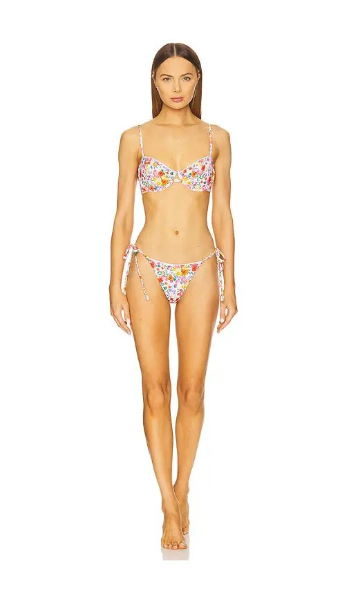 LA PORTE Aurora Print Bikini Bottom - Floral