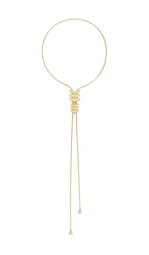 Ettika Metal Vortex Bolo Lariat Necklace - Gold