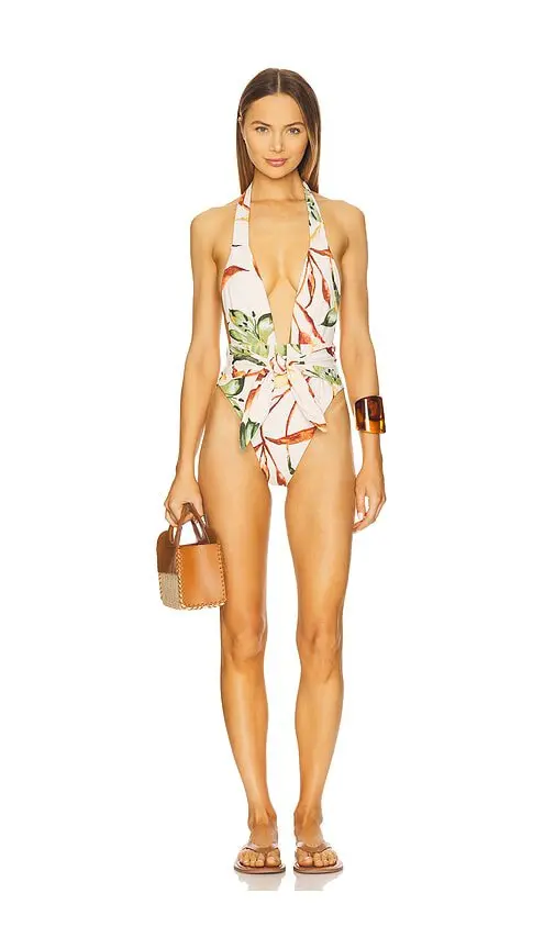 MONTCE Tropez Tie-up One Piece - Rooted Floral
