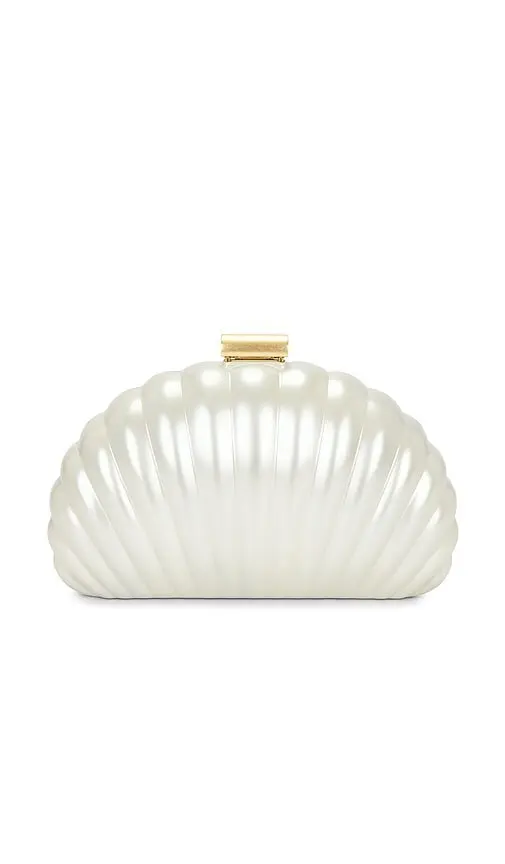Simkhai Monet Pearlized Shell Clutch - Ivory
