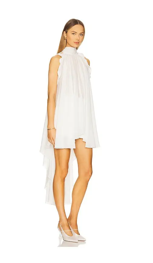 LA FUORI Silk Gathered Halter Top - Irida Pale