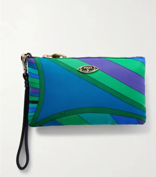 Emilio Pucci Printed Shell Clutch - Blue