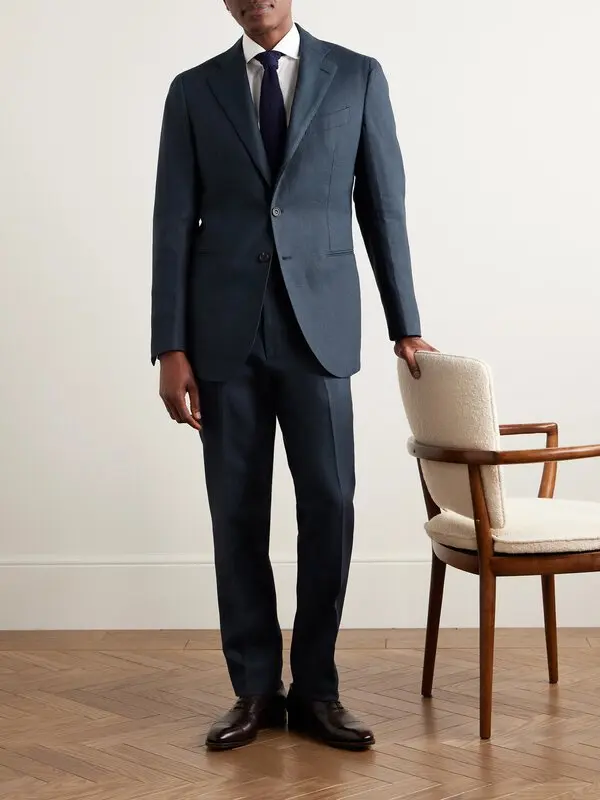 J. MUESER Waverly Slim-fit Linen Suit Jacket