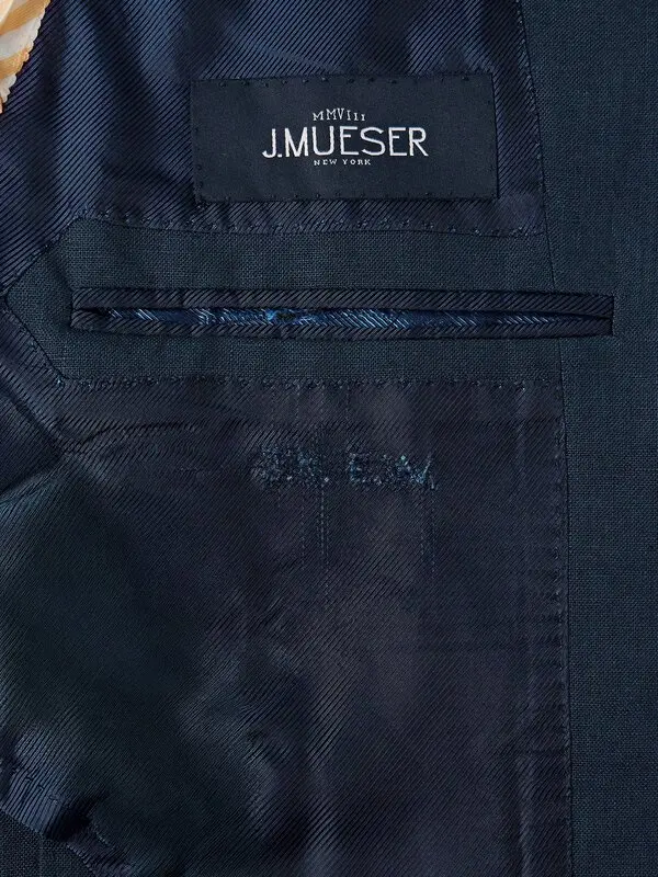 J. MUESER Waverly Slim-fit Linen Suit Jacket