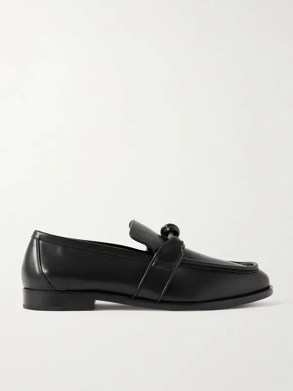 Bottega Veneta Astaire Knot-detailed Leather Loafers - Black