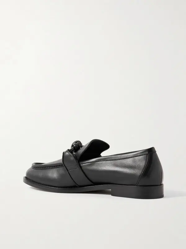 Bottega Veneta Astaire Knot-detailed Leather Loafers - Black