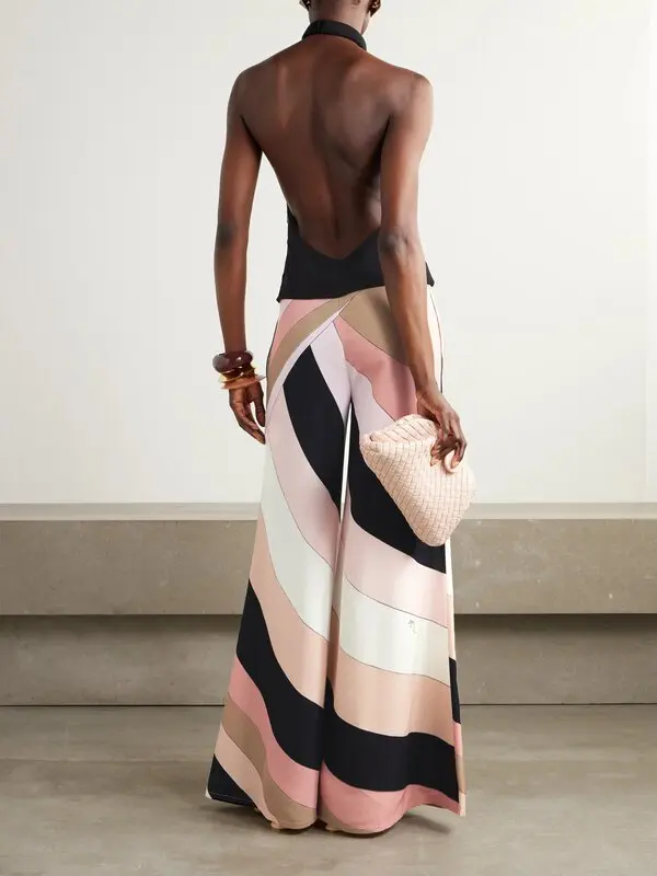 Emilio Pucci Printed Cady Halterneck Jumpsuit