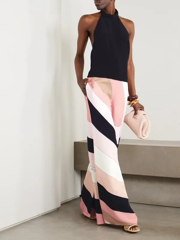 Emilio Pucci Printed Cady Halterneck Jumpsuit