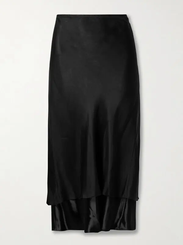 Khaite Monina Layered Midi Skirt