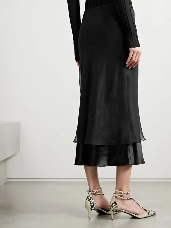 Khaite Monina Layered Midi Skirt