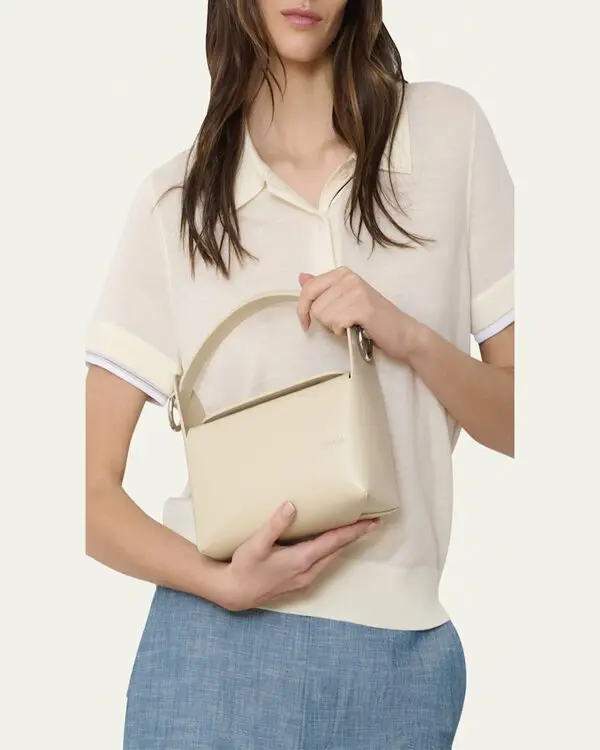 WE-AR4 The Pastry Box 20 Leather Top-handle Bag - Beige