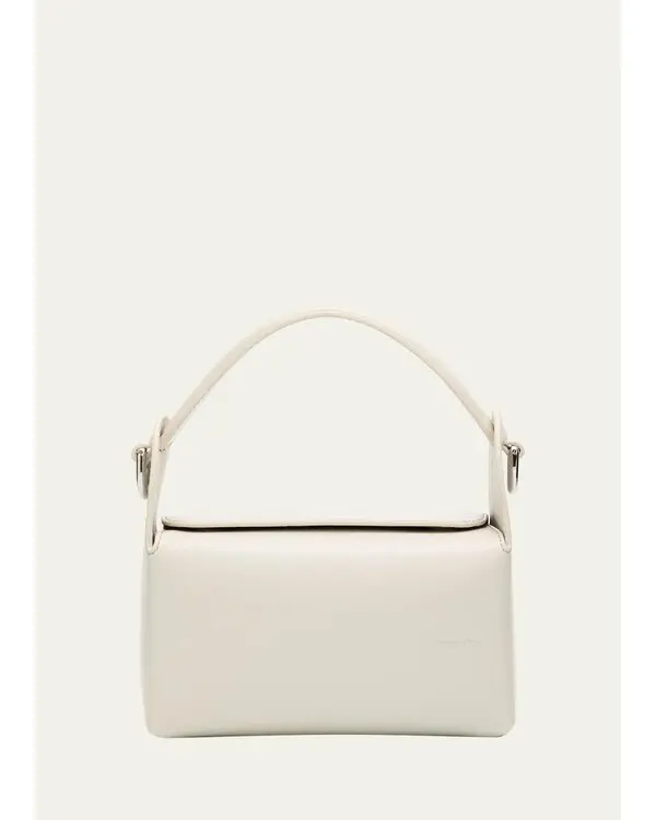WE-AR4 The Pastry Box 20 Leather Top-handle Bag - Ice Grey