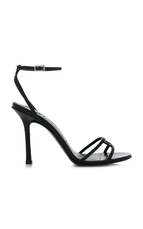 JIMMY CHOO 1998 Leo Leather Sandals - Black