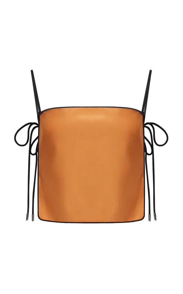 TEMILY Stretch-satin Camisole Top - Orange