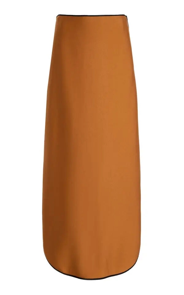 TEMILY Sheath Stretch-satin Maxi Skirt