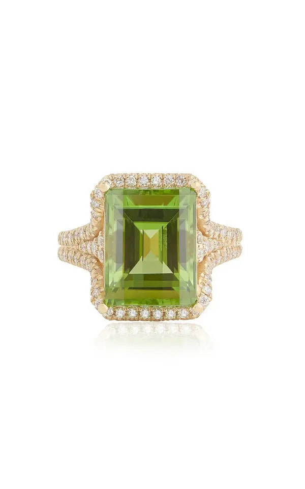 Jamie Wolf 18k Yellow Gold, Diamond, And Peridot Ring