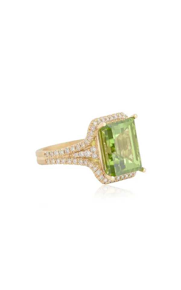 Jamie Wolf 18k Yellow Gold, Diamond, And Peridot Ring