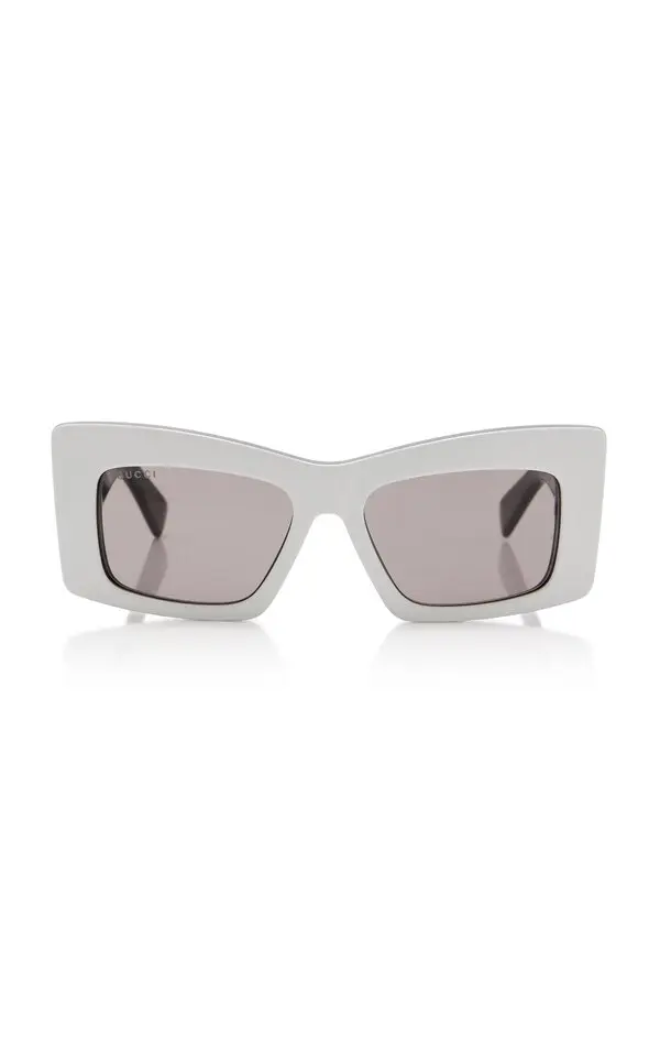 Gucci Square-frame Acetate Sunglasses - Black/white