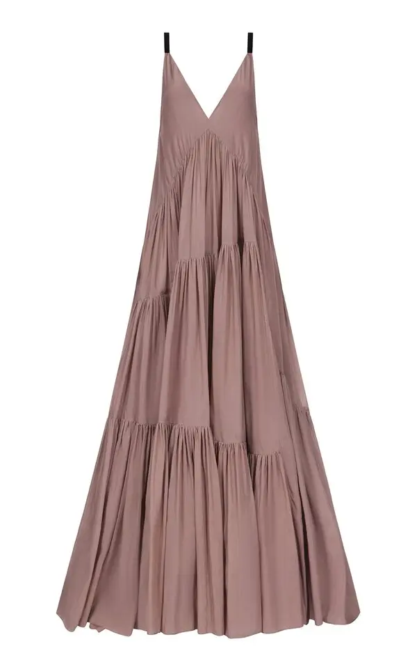 TEMILY Theatre For Dreamers Tiered Gown - Neutral
