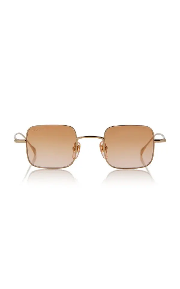 Gucci Square-frame Metal Sunglasses - Orange