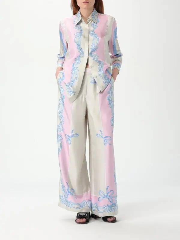 Versace Medusa Print Silk Shirt - Pink