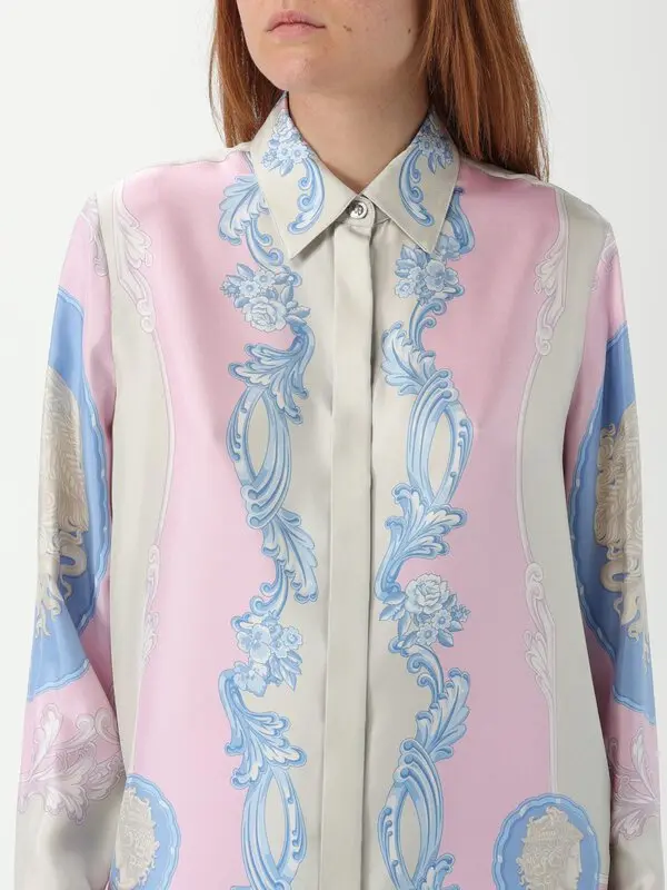 Versace Medusa Print Silk Shirt - Pink
