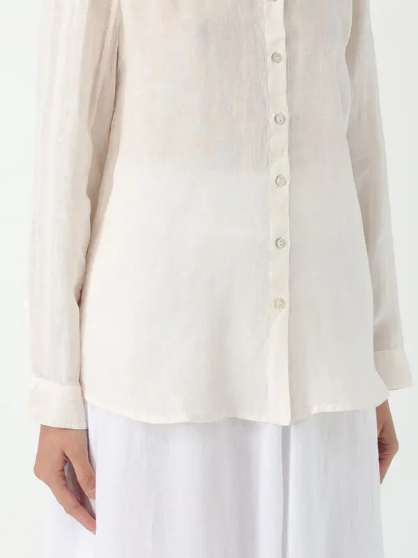 120% Lino Button-down Shirt - Milk