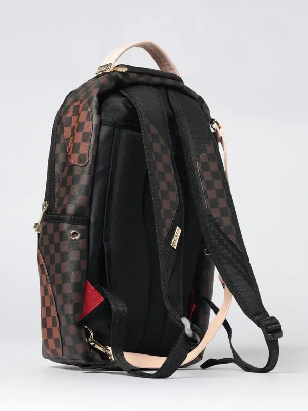 SPRAYGROUND Chequered Coated Cotton Backpack With Padded Straps