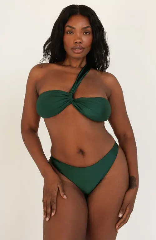 DIPPIN DAISY'S Frankie Asymmetrical Bandeau Bikini Top - Hunter